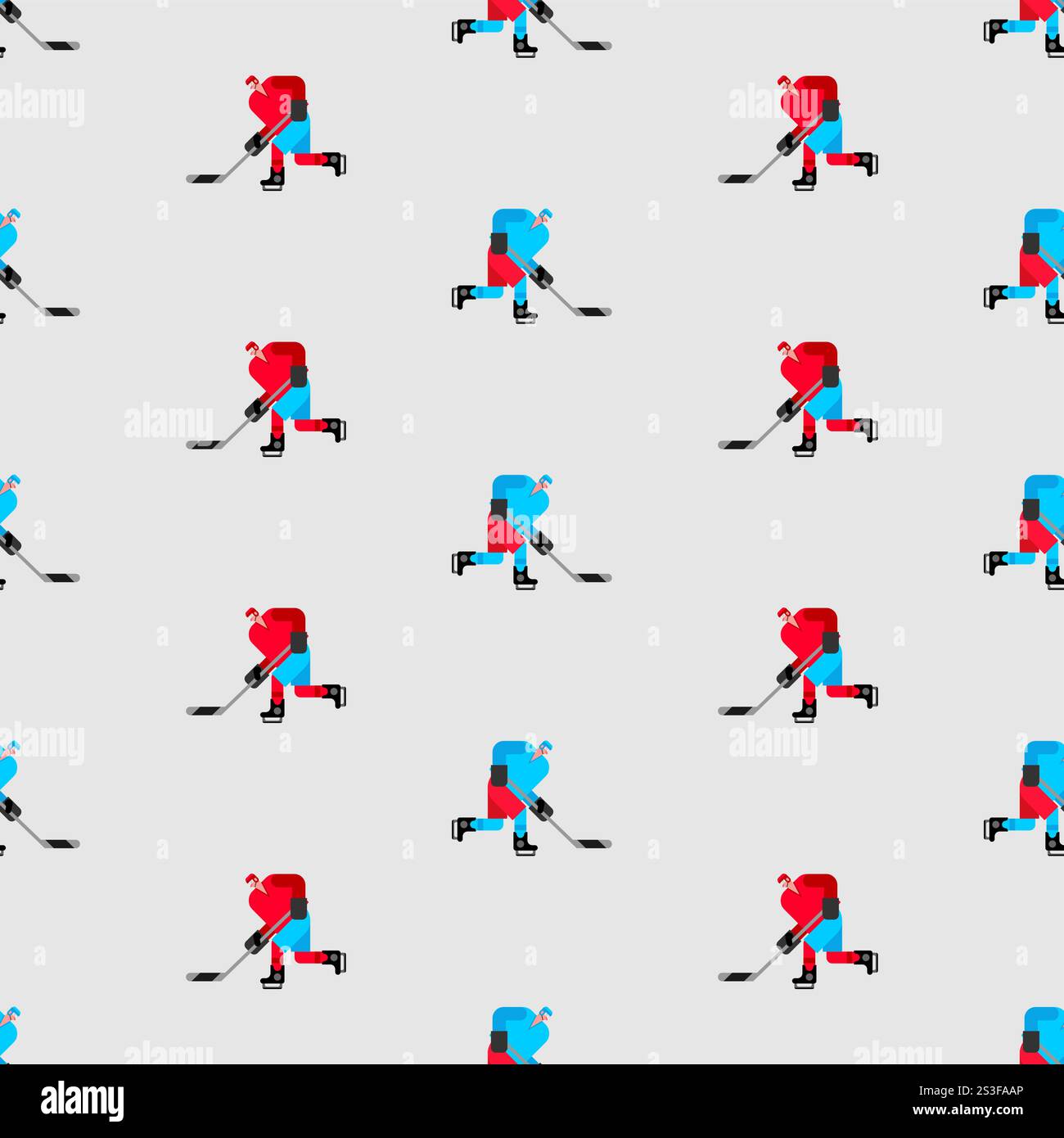 Hockey player pattern seamless. ice hockey background. Baby fabric ...