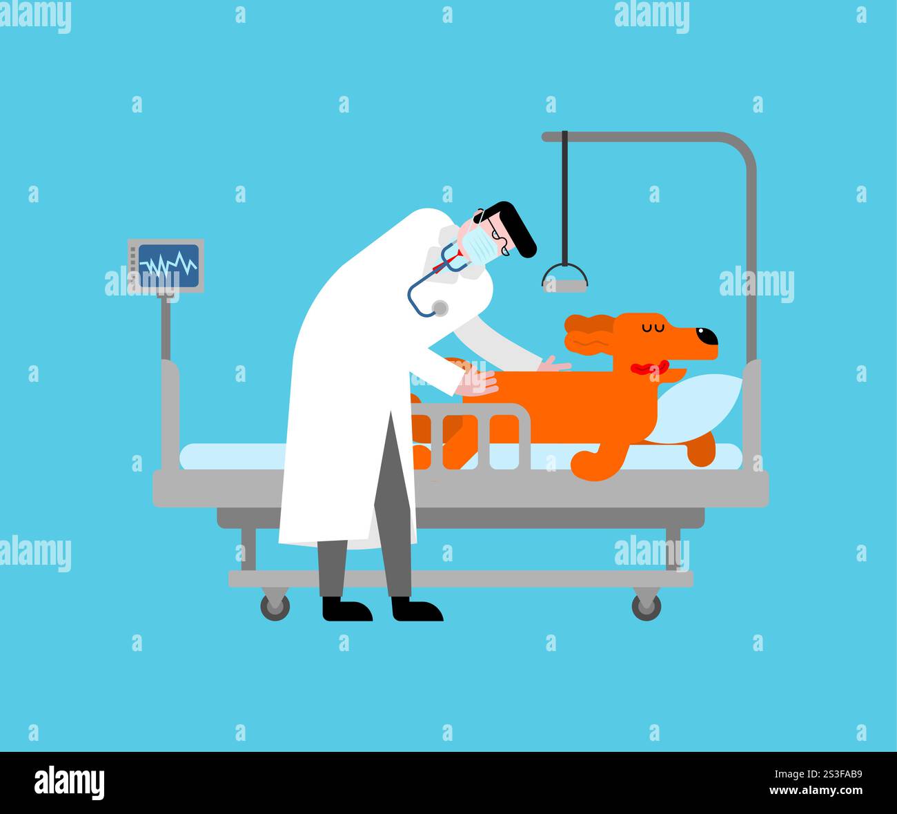 Male vet dog isolated Stock Vector Images - Alamy