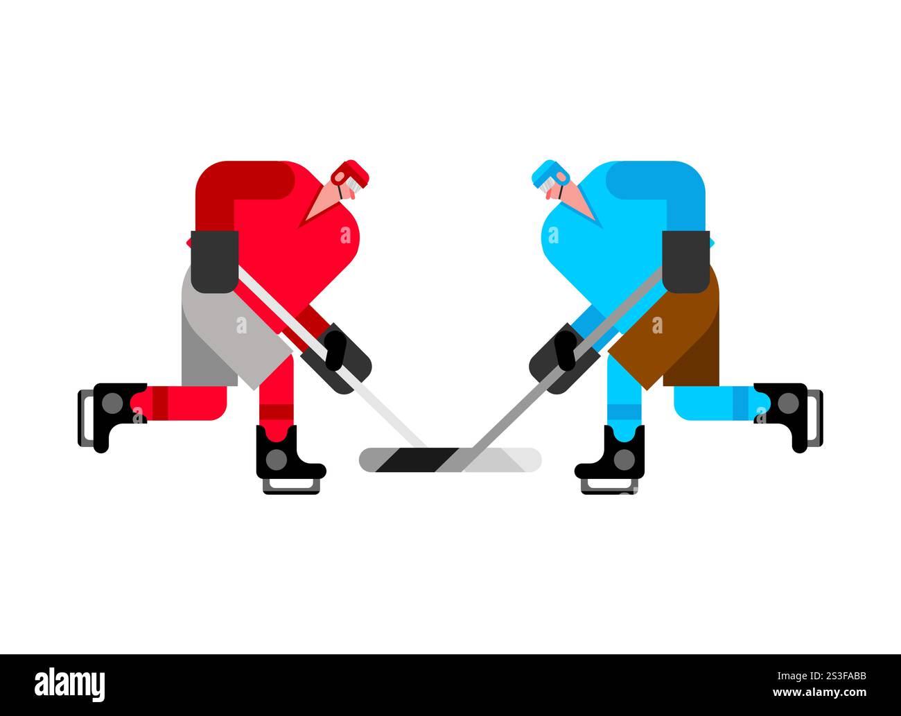 Two hockey players in game. ice hockey player Stock Vector Image & Art ...