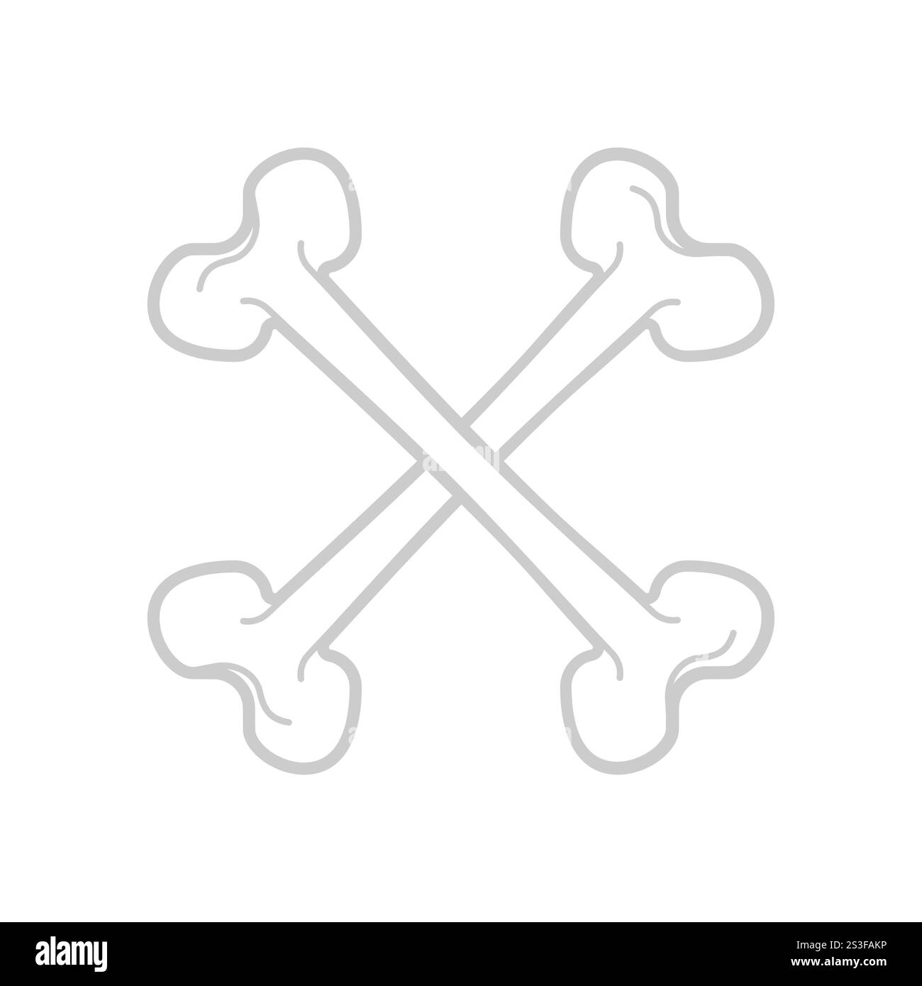 Crossbones isolated. Anatomical part of skeleton Stock Vector Image ...