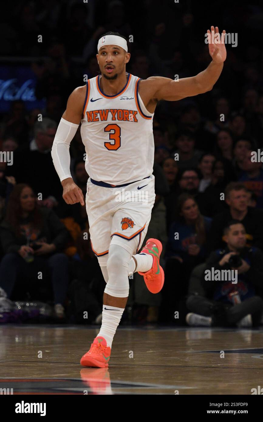 New York Knicks' Josh Hart runs on the court during the first half of ...