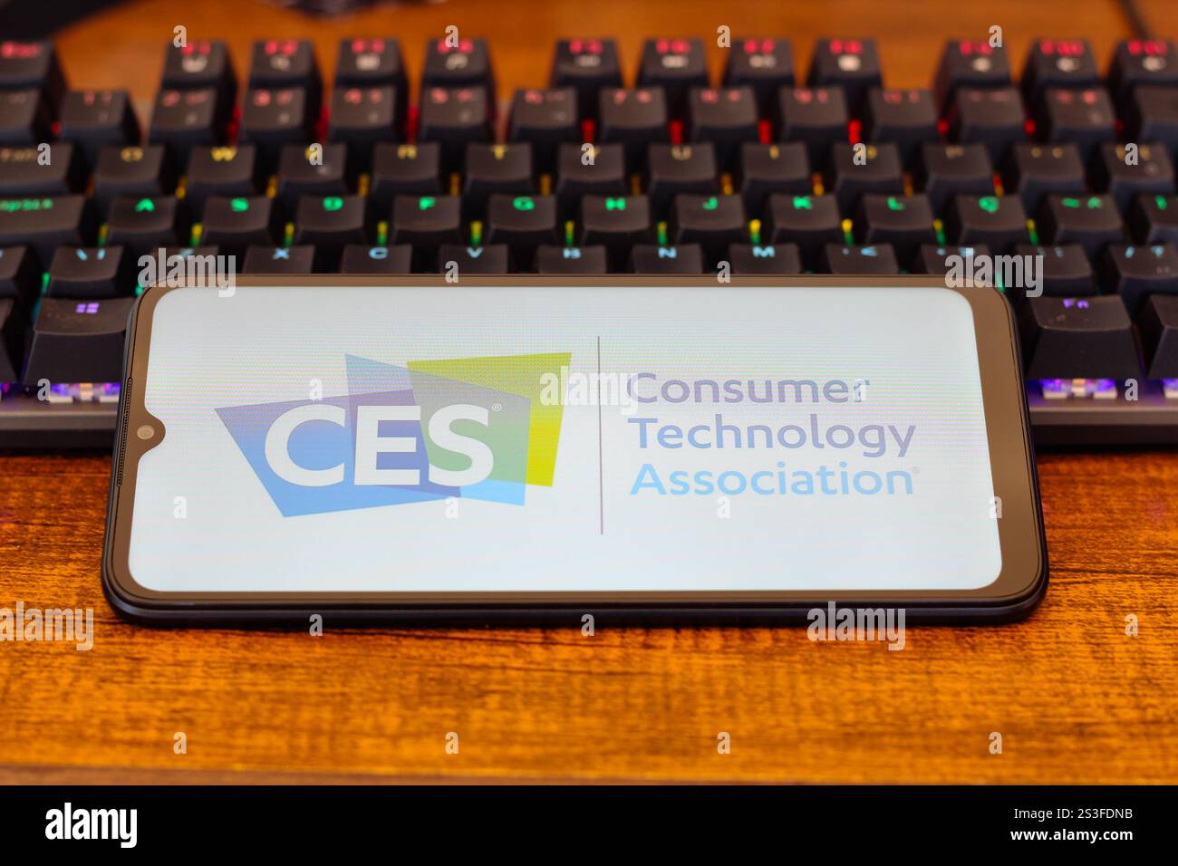 Canada. 9th Jan, 2025. In this photo illustration, the CES - Consumer Technology Association ...