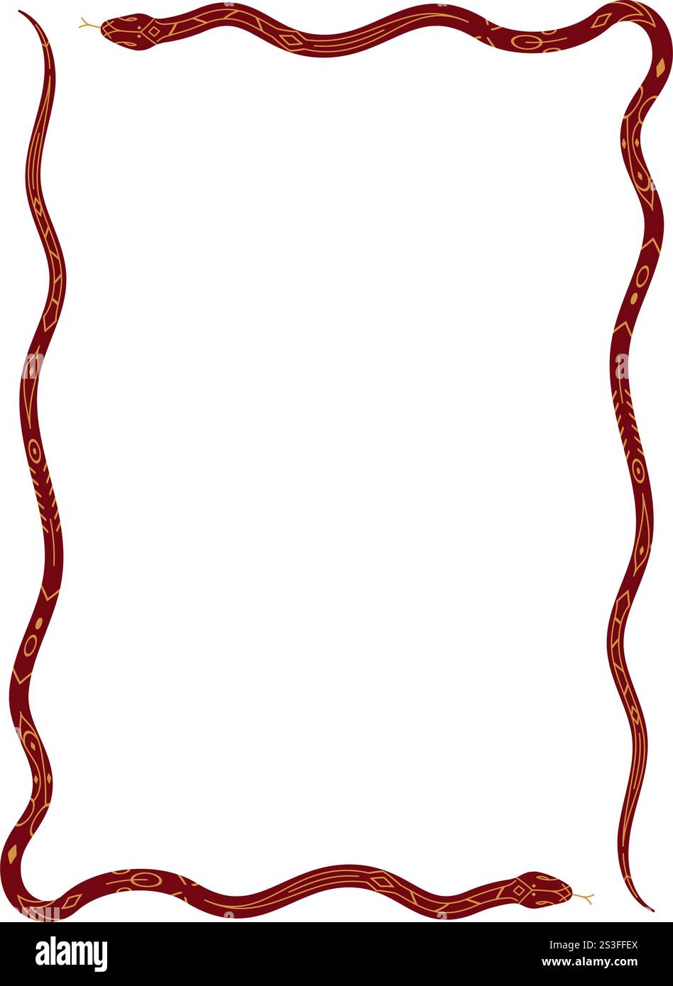 snake Squiggle frame. 2025 Chinese Lunar New Year vector illustration ...