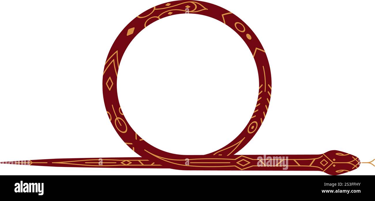 snake noose line border. 2025 Chinese Lunar New Year vector ...