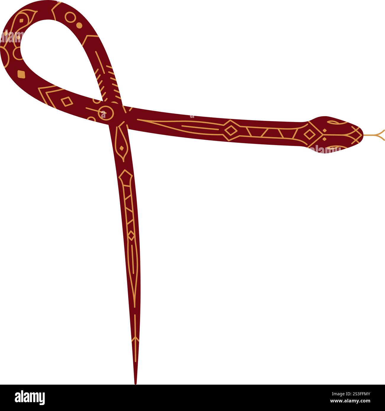 snake corner border. 2025 Chinese Lunar New Year vector illustration ...