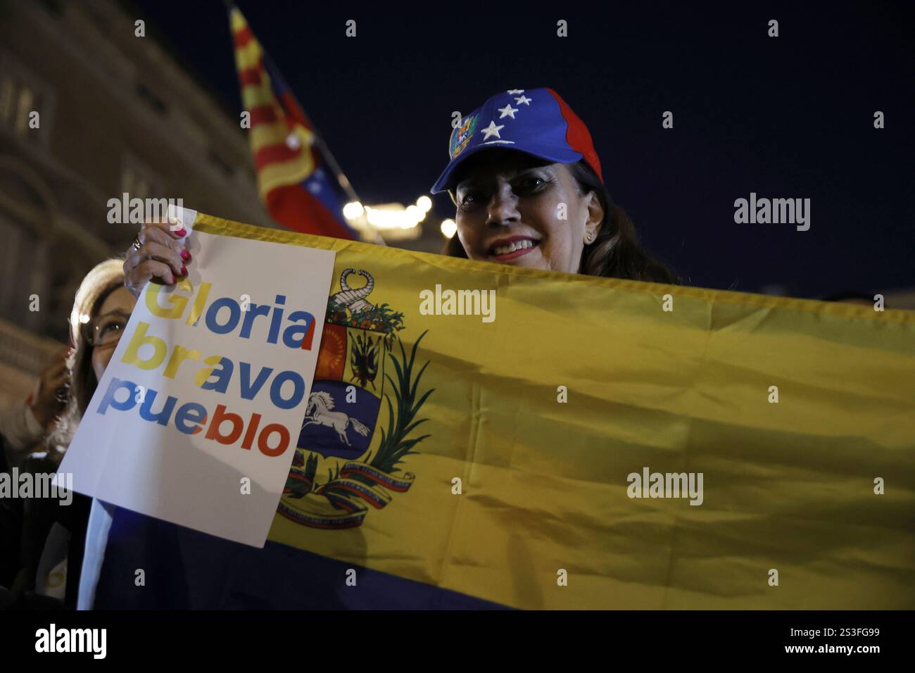 A woman during the rally called by SOS Venezuela under the slogan ...