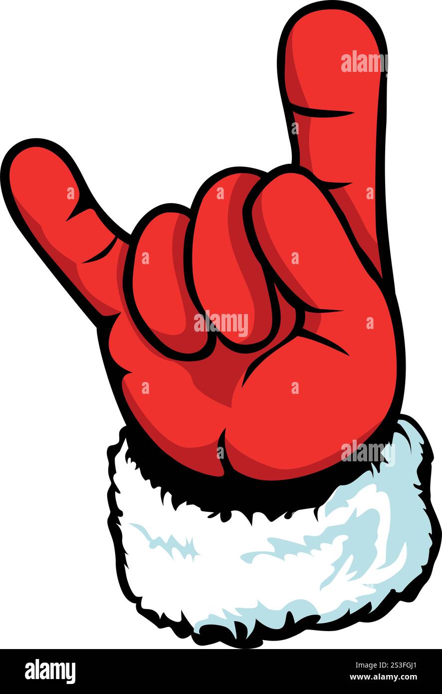 Hipster showing rock sign Stock Vector Images - Alamy