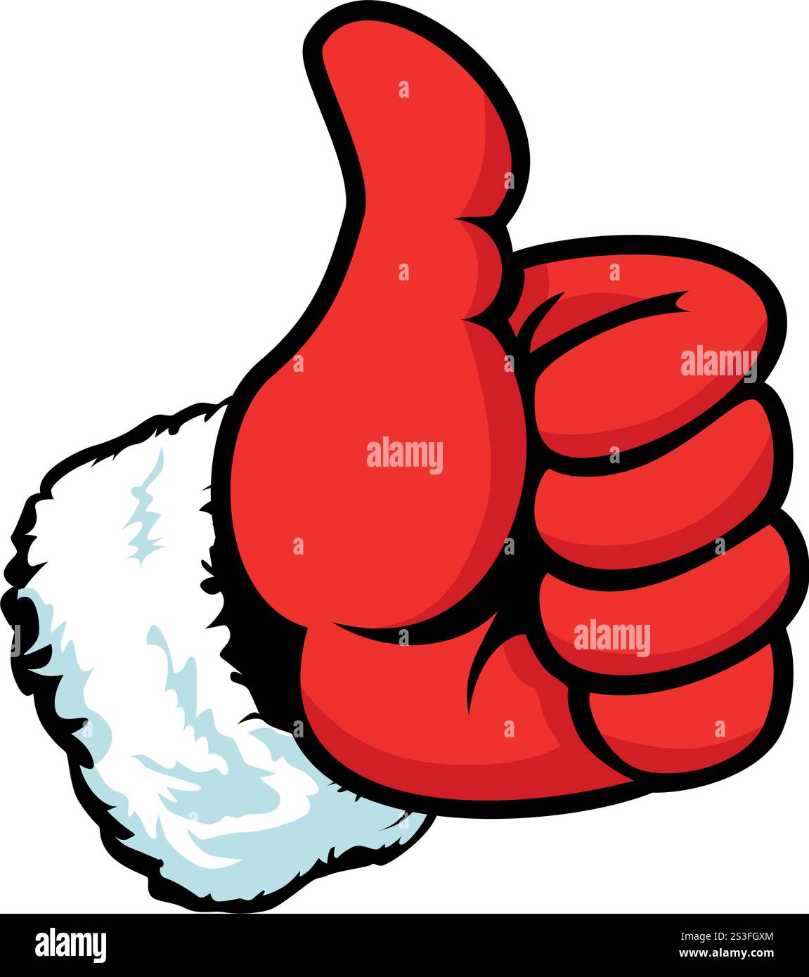 Santa Claus hand showing like sign. Christmas poster template design ...