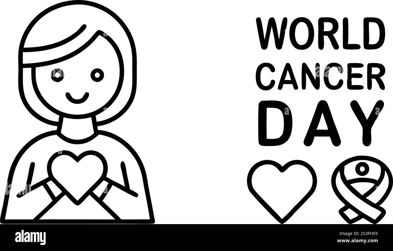 Creative set of cancer awareness icons using minimalist line art ...