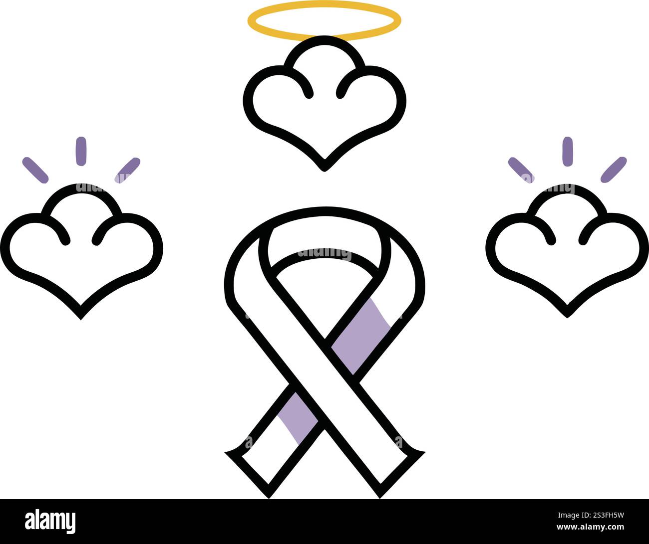 Creative cancer ribbon designs with clean minimalist style emphasizing ...
