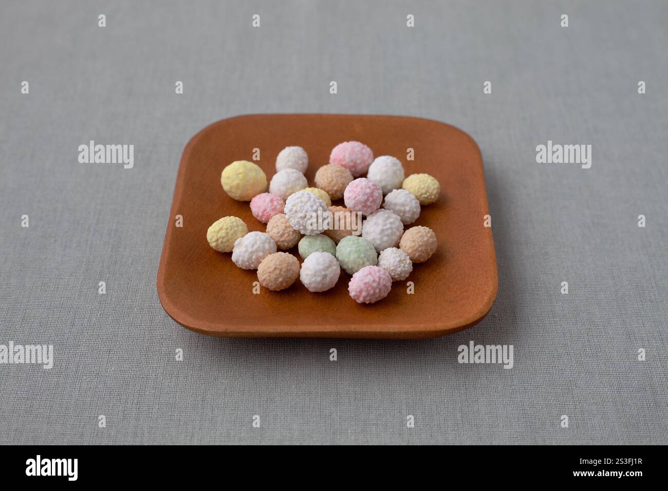colorful roasted beans covered with sugar coating on table Stock Photo ...