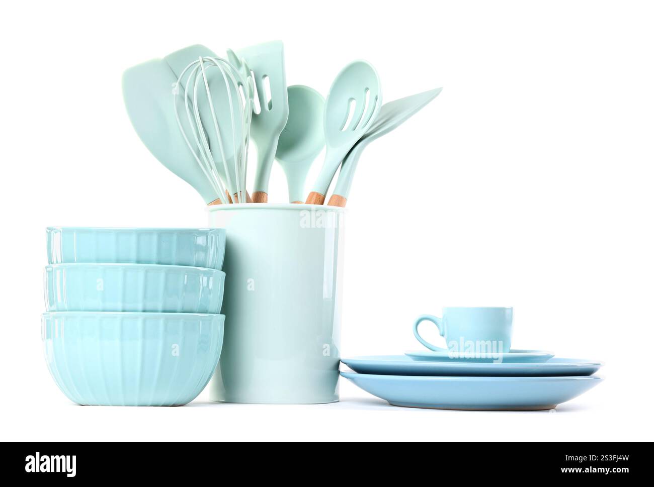 Set of different cooking utensils isolated on white Stock Photo - Alamy