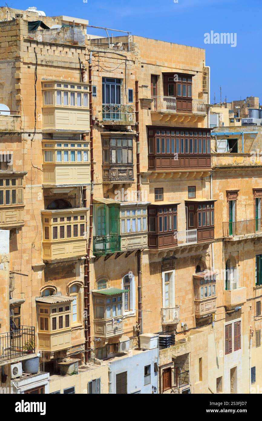 Valletta malta architecture balcony hi-res stock photography and images ...