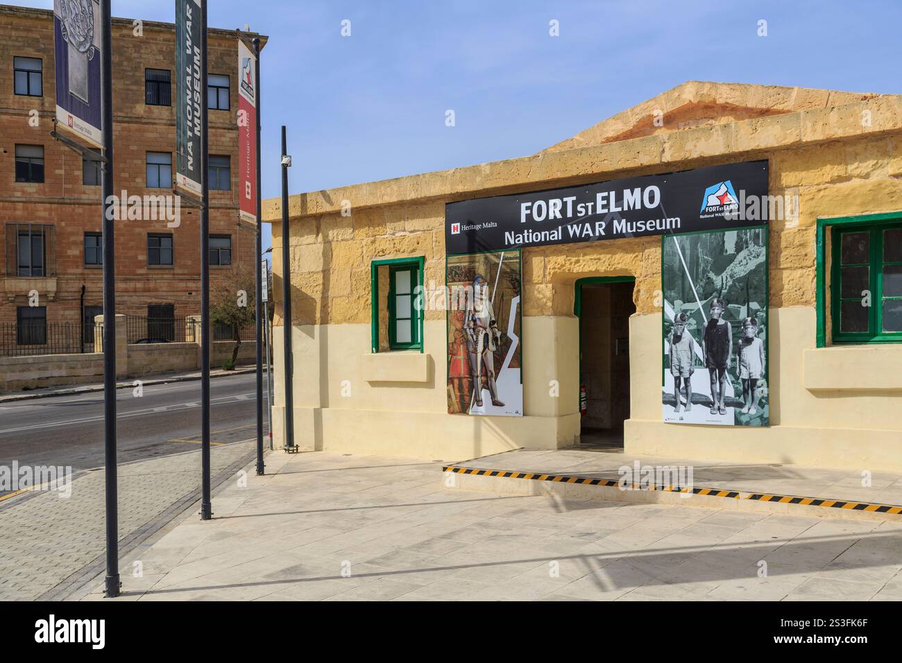 Entrance, National War Museum, Fort St Elmo, Valletta, Malta Stock ...