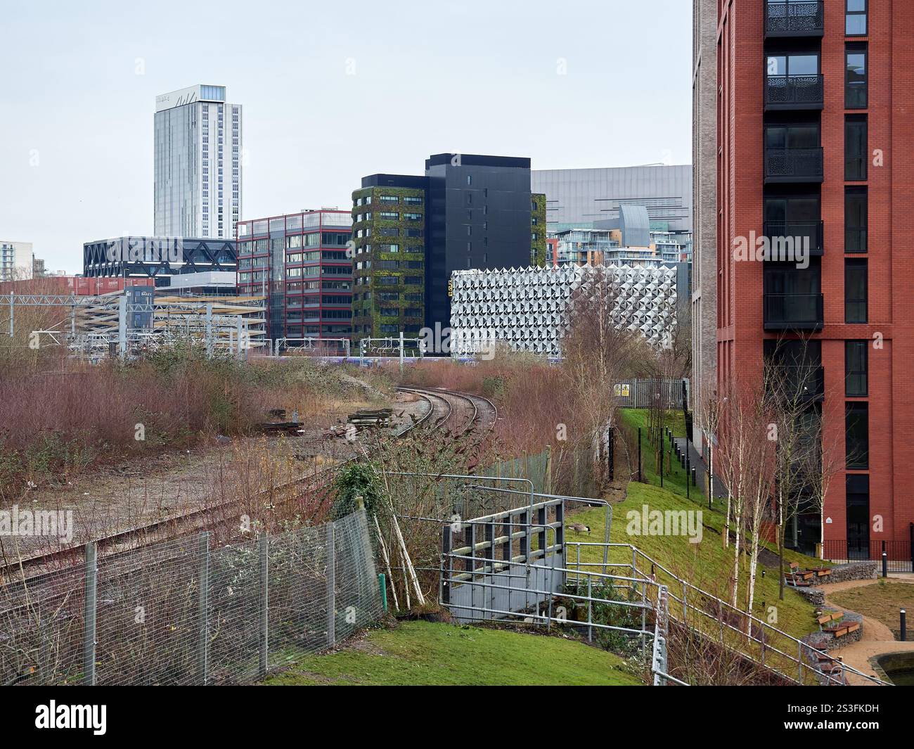 Salford , Manchester, UK, 01-04-2025: Middlewood Locks. Urban cityscape ...