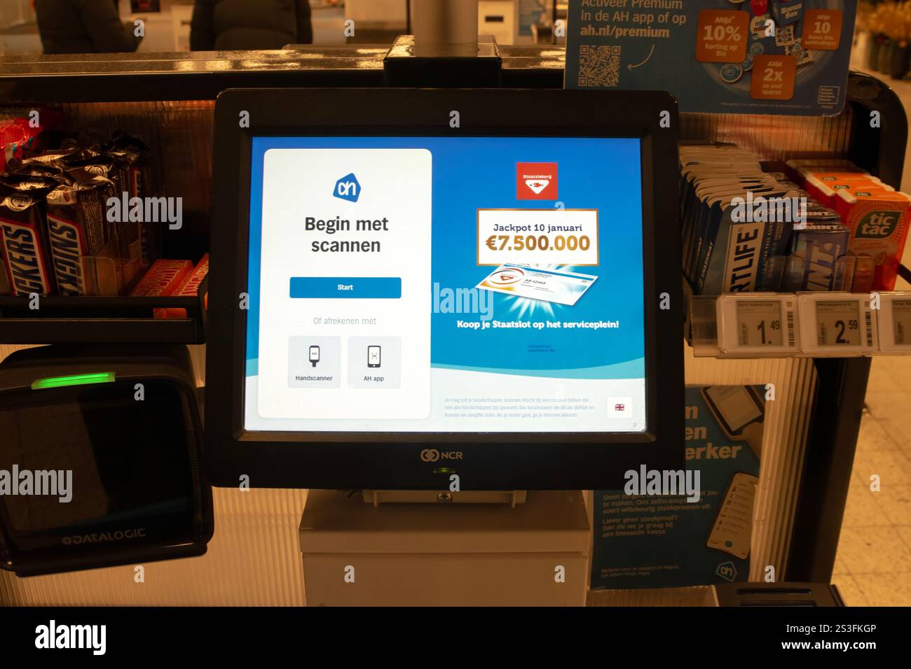 Self Scan At The AH Supermarket At Amsterdam The Netherlands 6-1-2024 ...
