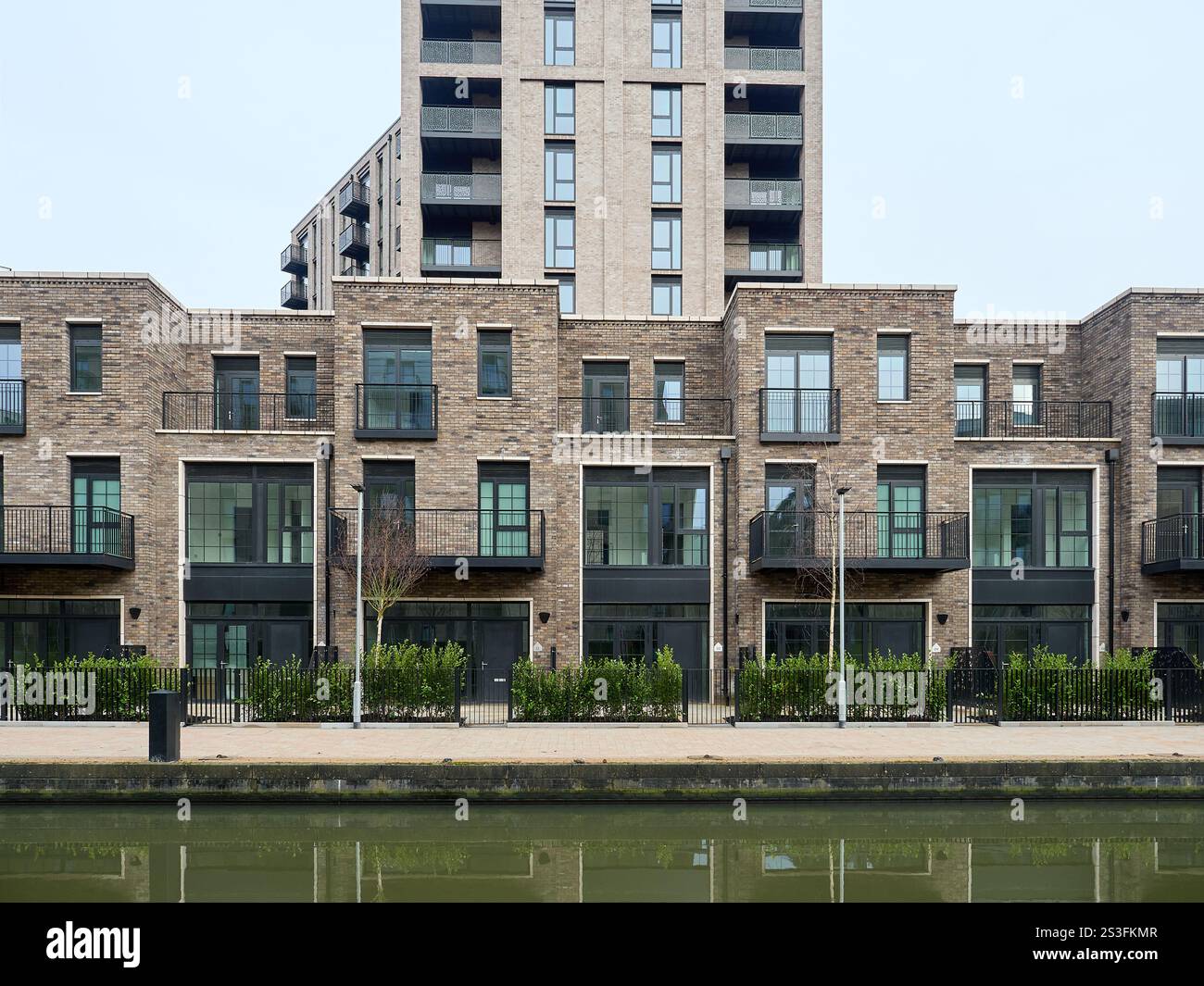 Salford , Manchester, UK, 01-04-2025: Middlewood Locks. Modern brick ...