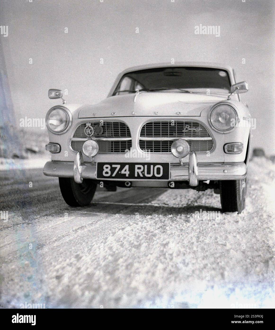 1960s, historcial, front view of a Volvo B18 car with Over Drive, no ...