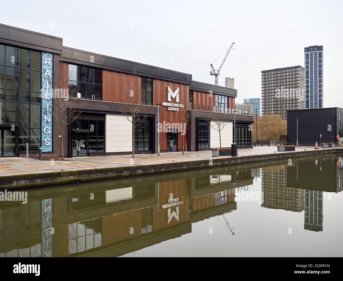 Salford , Manchester, UK, 01-04-2025: Middlewood Locks. Modern ...
