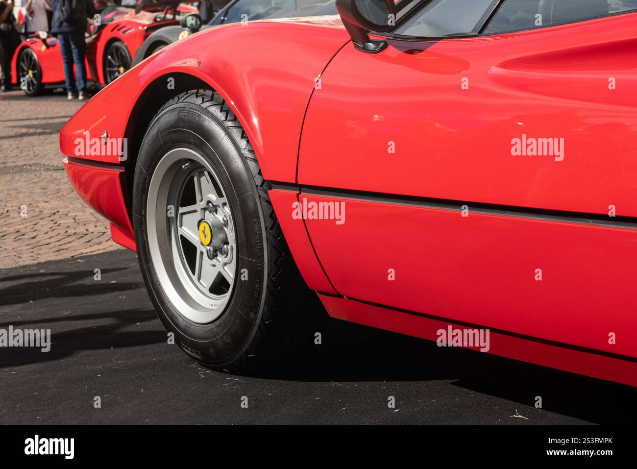 Ferrari, detail of the bodywork and aerodynamics for top performance ...