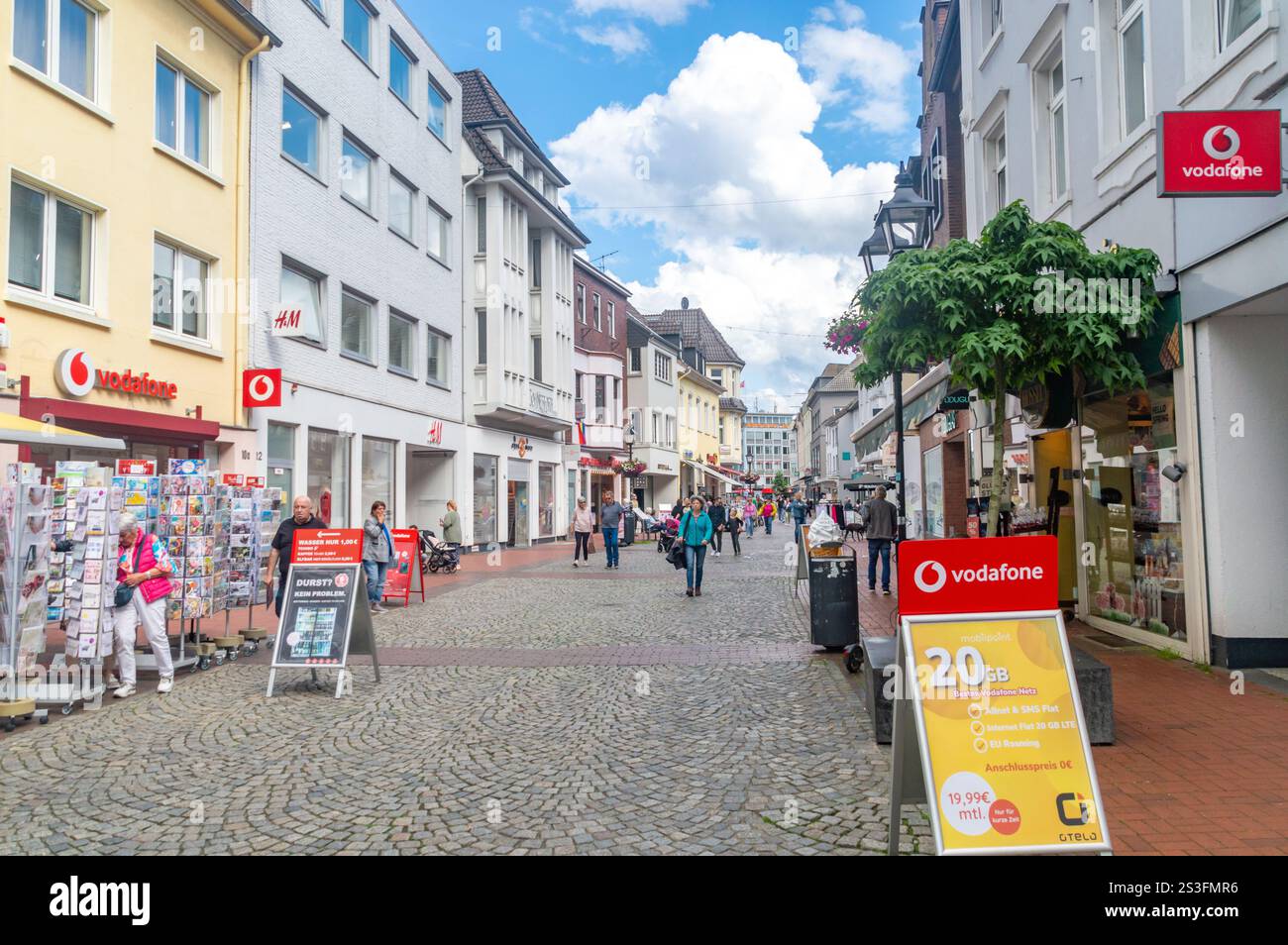 Moers, Germany - May 23, 2024: View on pedestrian street in old town of ...