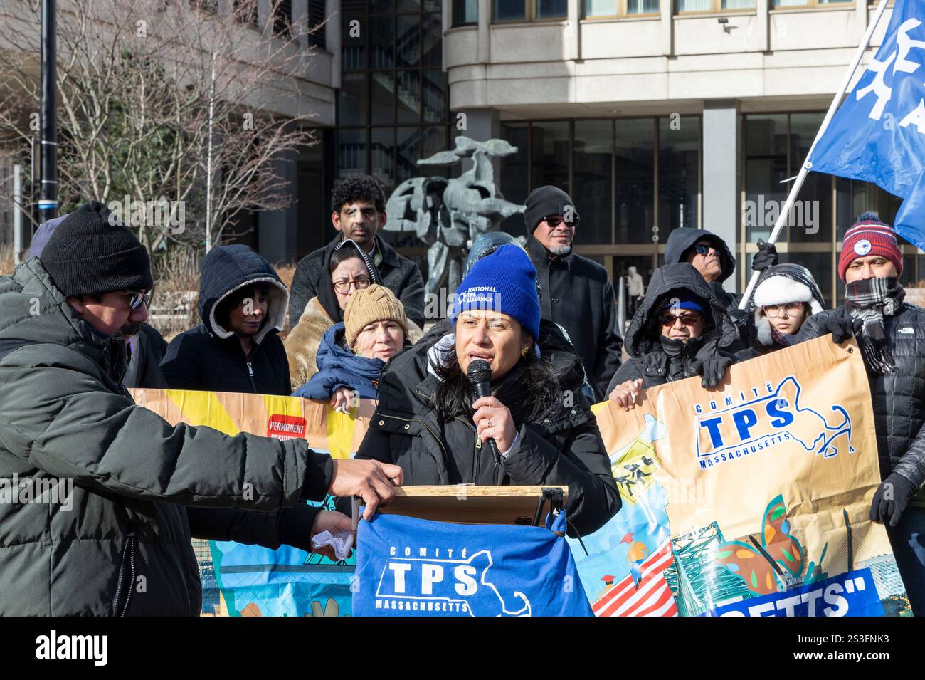 Jan. 7, 2025. Boston, MA. Doris Landaverde, Coordinator Mass TPS ...