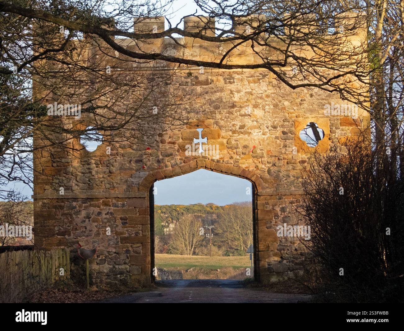 This 18th century gateway to Craster Tower is now an iconic entrance to ...