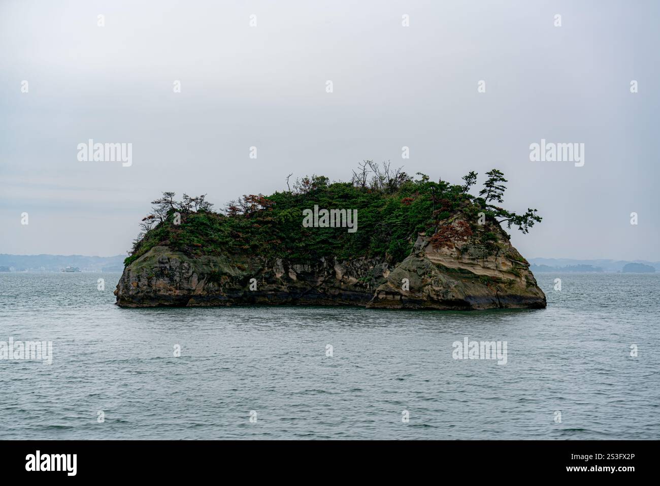 The rock formations in Matsushima Bay, Japan, are made of tuff ...