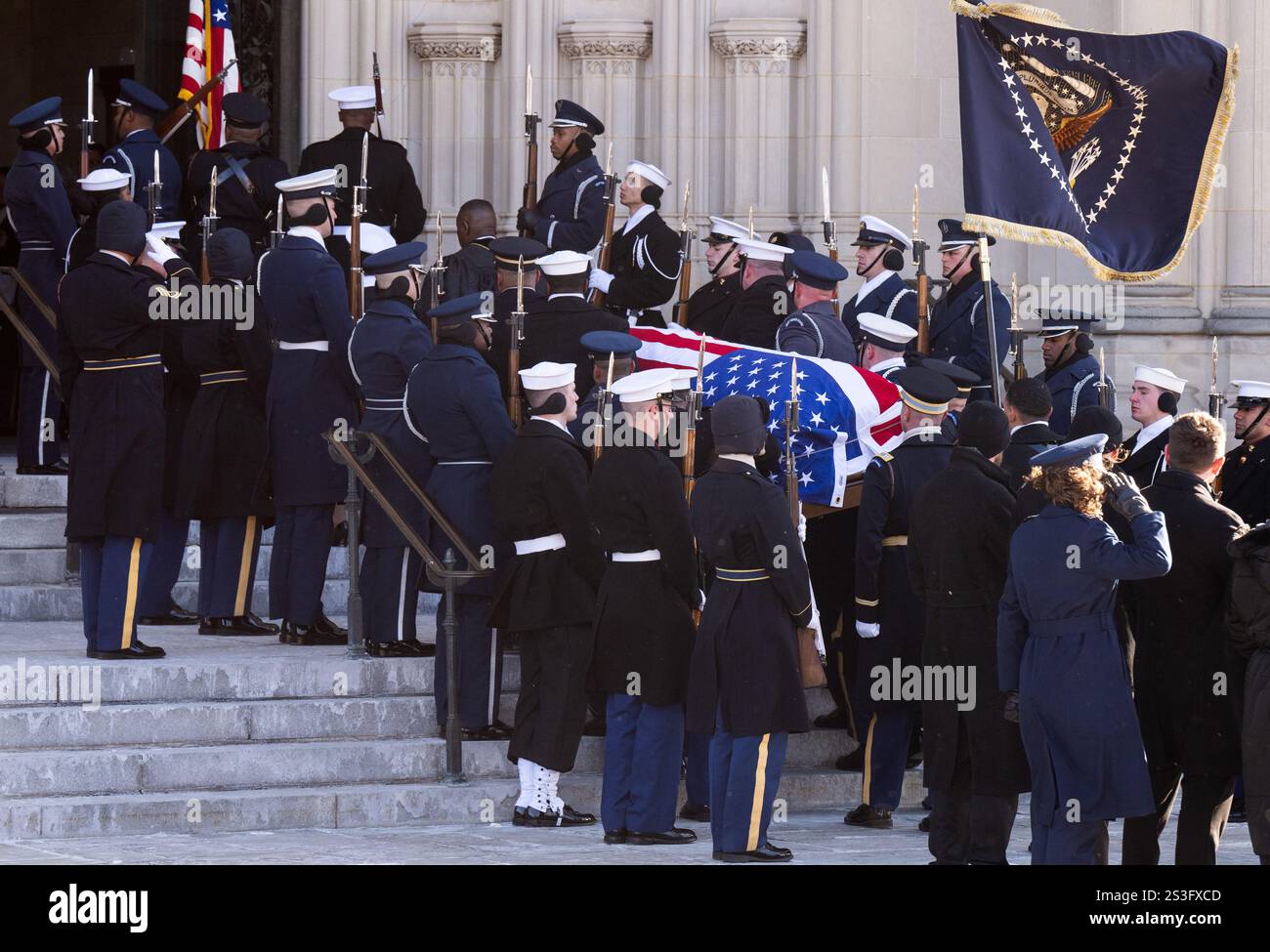 The remains of US President Jimmy Carter arrive for a State Funeral ...
