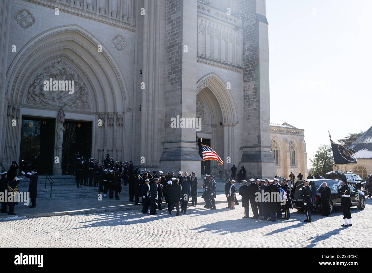 The remains of US President Jimmy Carter arrive for a State Funeral ...