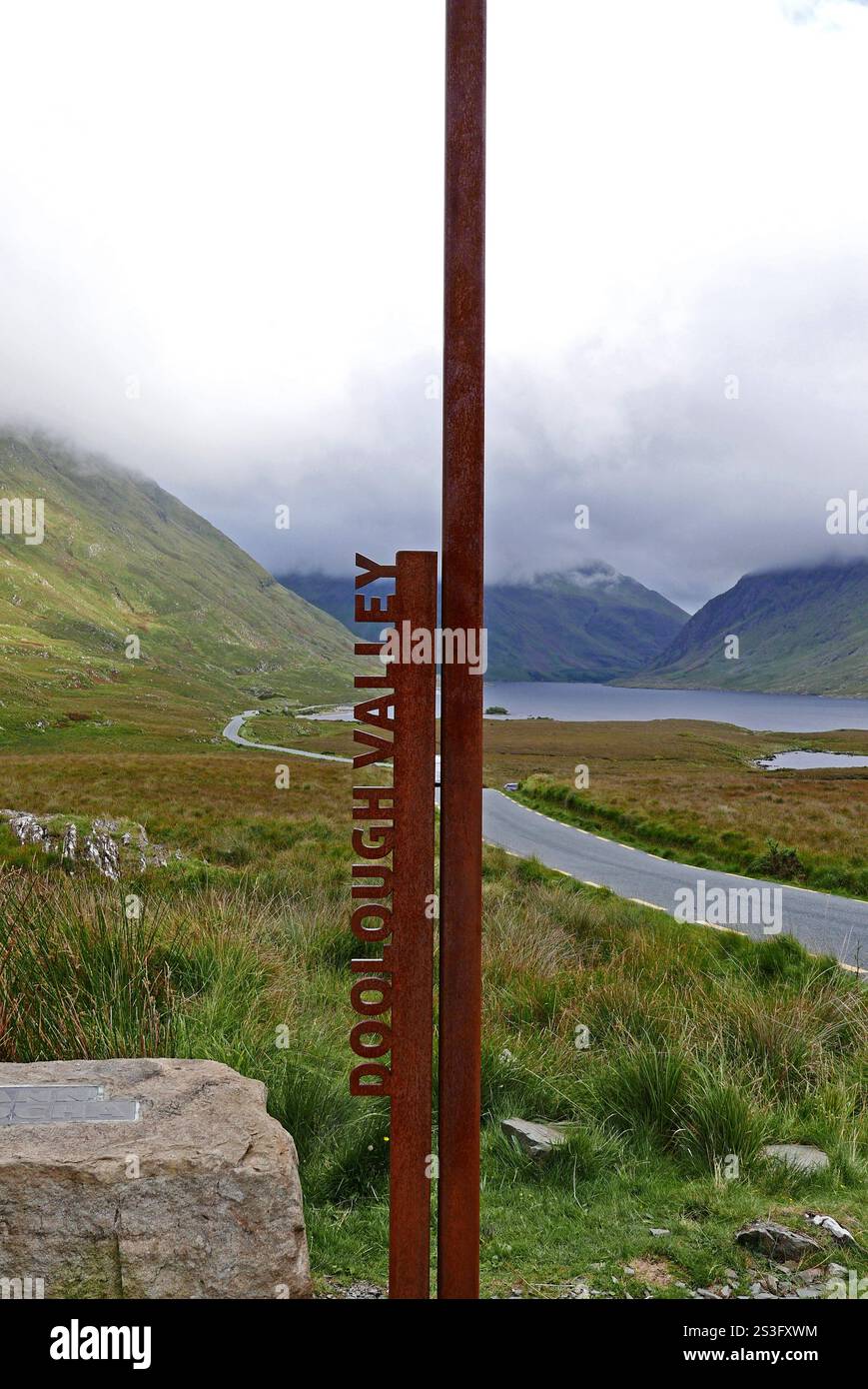 Doolough valley, Great Irish Famine memorial, Mayo county, Connacht ...