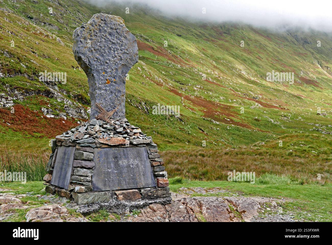 Doolough valley, Great Irish Famine memorial, Mayo county, Connacht ...