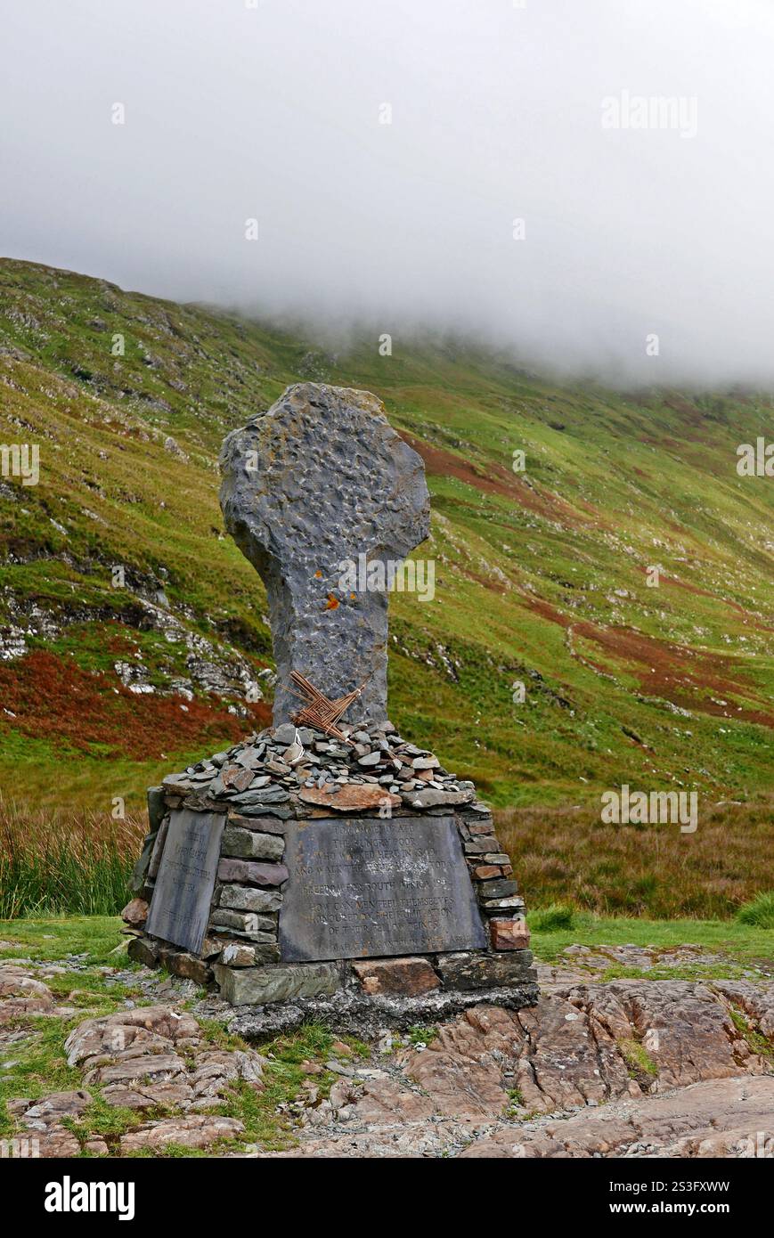 Doolough valley, Great Irish Famine memorial, Mayo county, Connacht ...