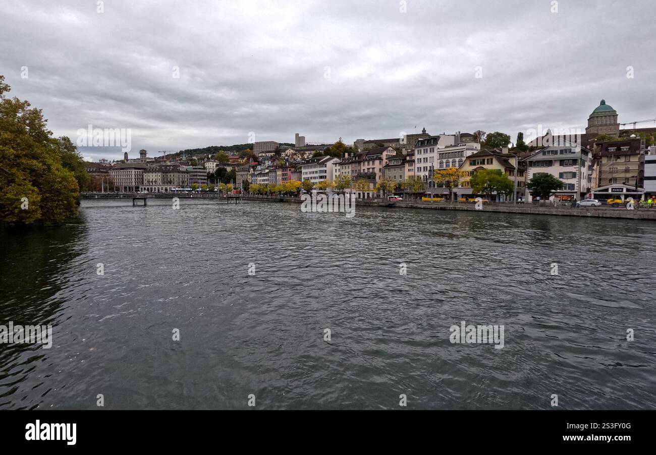Scene from the Limmat River Zurich Switzerland Stock Photo - Alamy