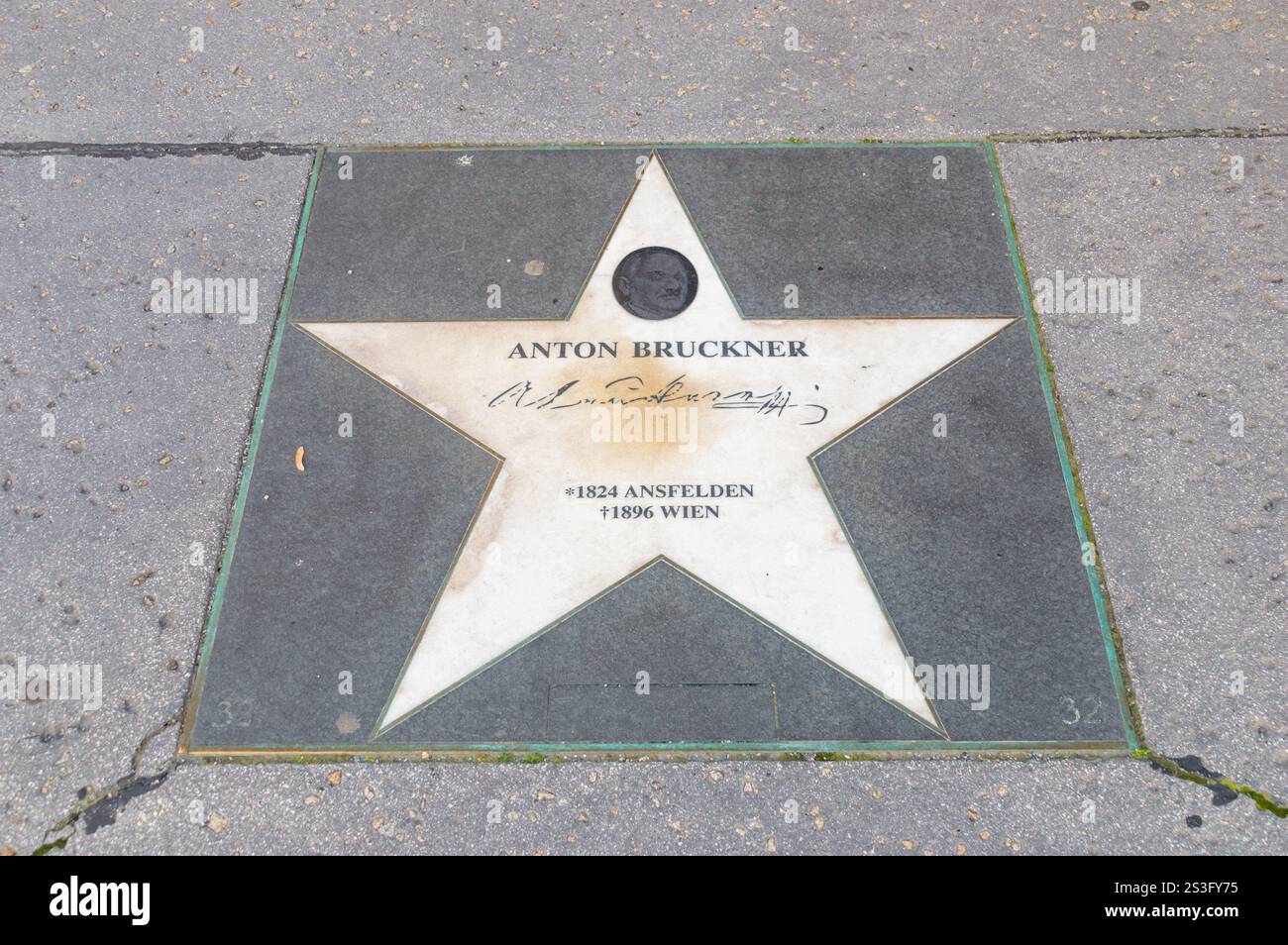Vienna, Austria - June 8, 2024: Star to the Anton Bruckner. Walk of ...