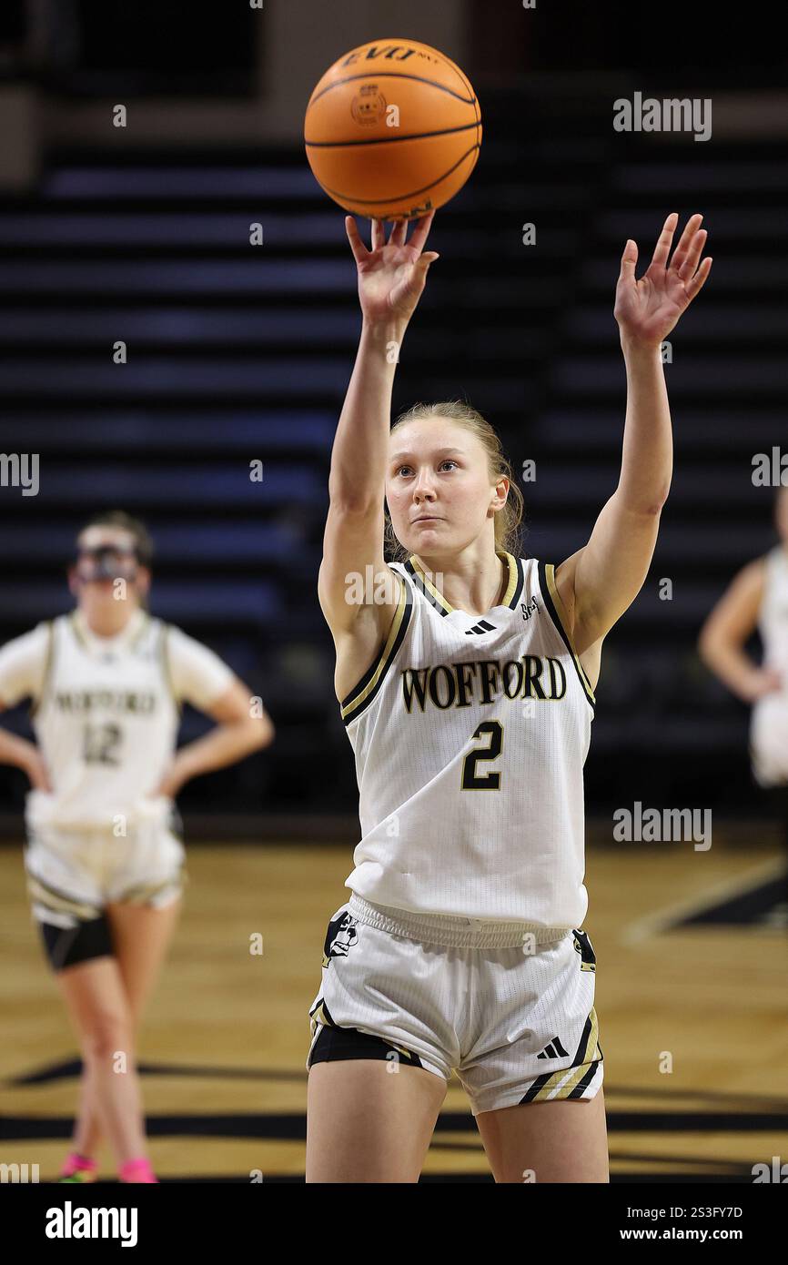 SPARTANBURG, SC - JANUARY 02: Wofford Terriers guard Maddie Heiss (2 ...