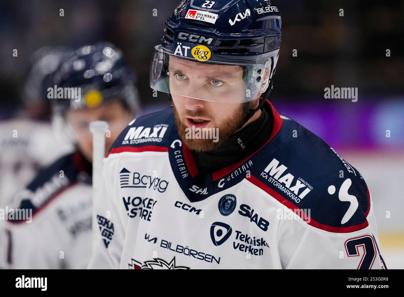 250109 Linköpings Robin Kovacs under ishockeymatchen i SHL mellan ...