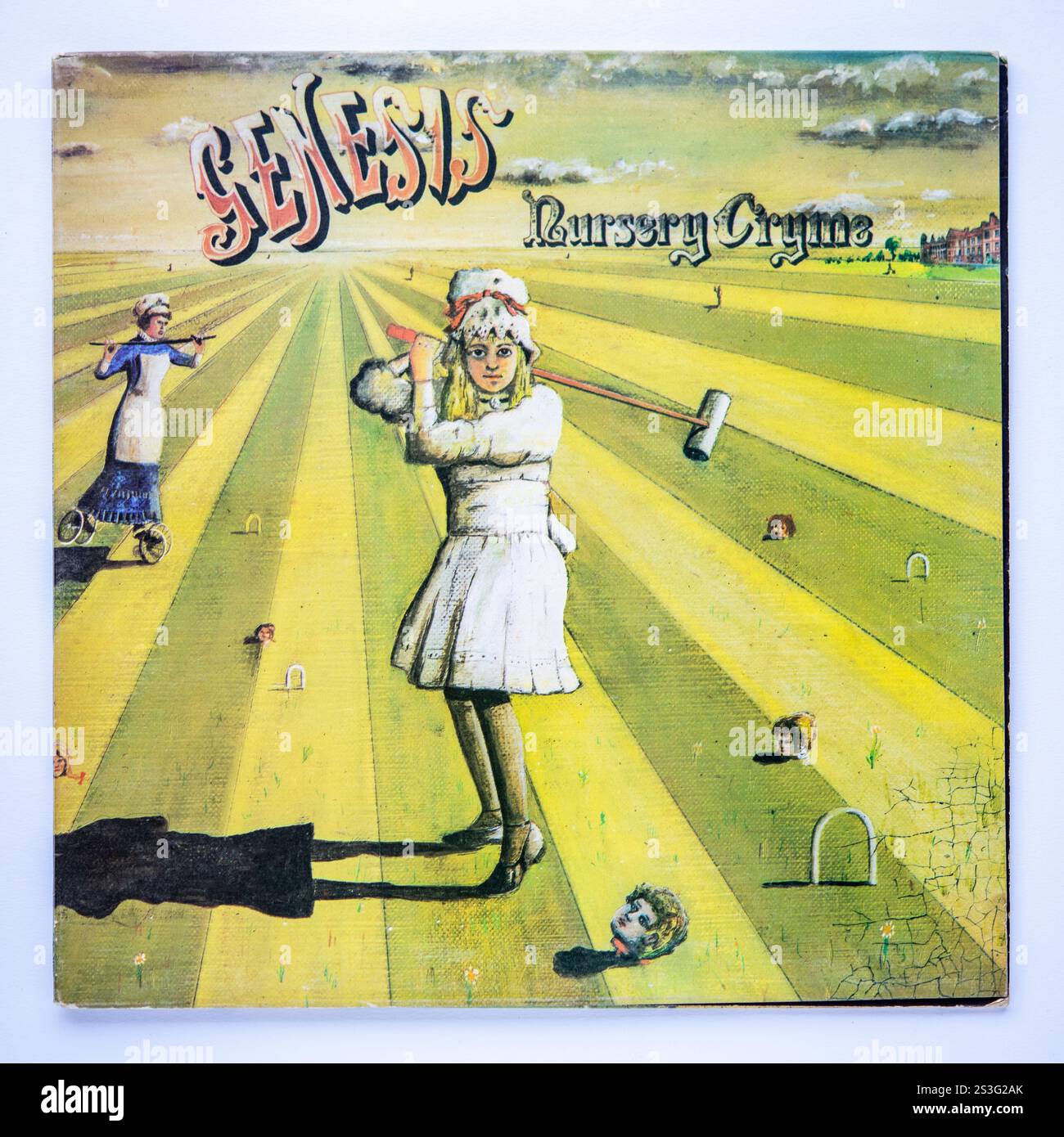 LP cover of Nursery Cryme, the third studio album by Genesis, which was released in 1971 Stock ...