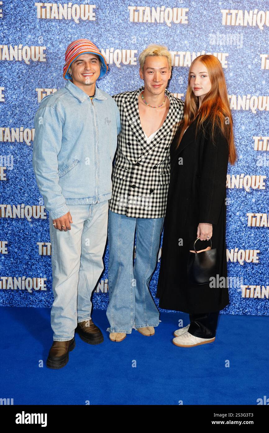(left to right) Nikita Kuzmin, Carlos Gu and Lauren Jaine attend the ...