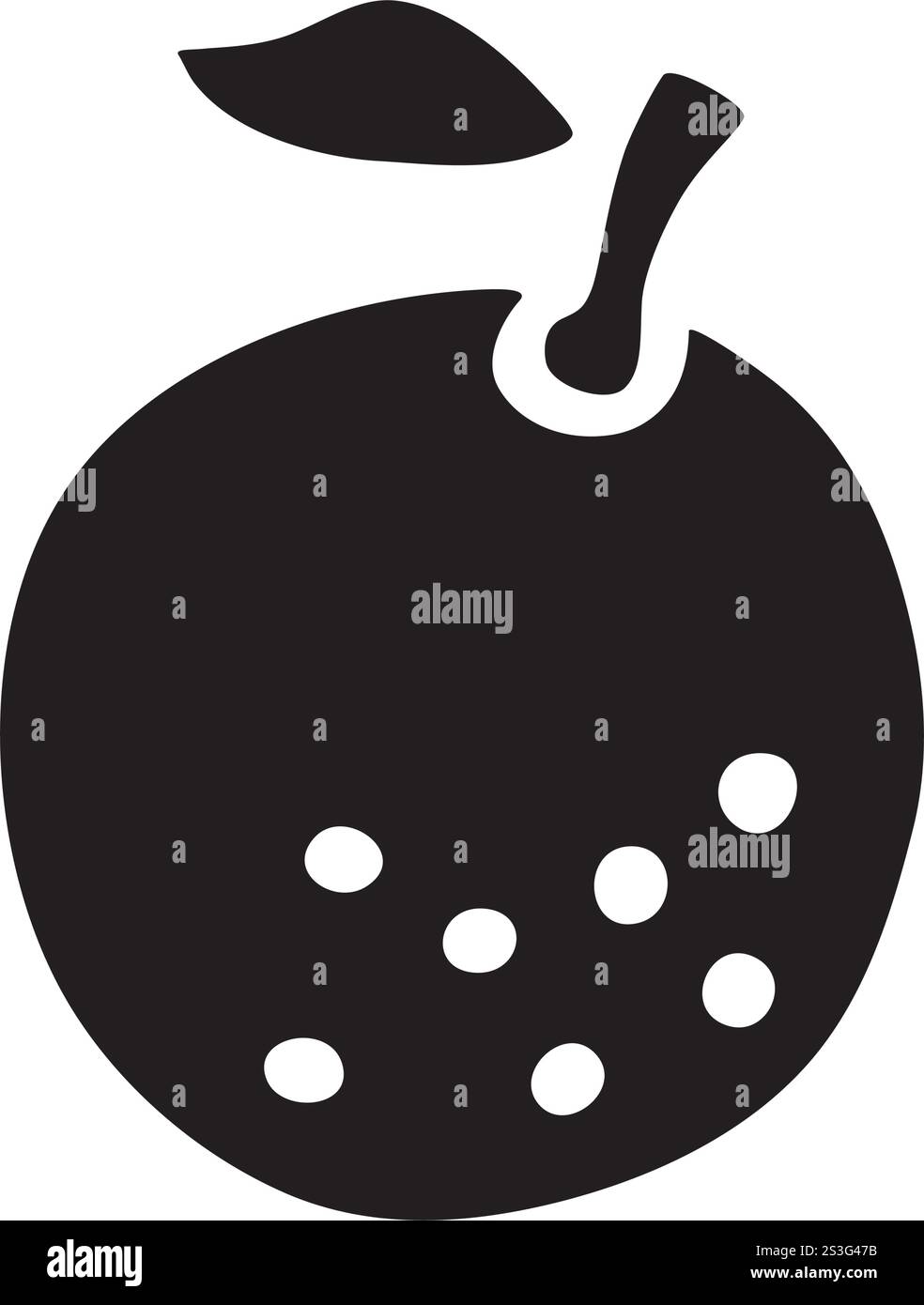 Citrus orange or lemon doodle icon hand drawn with black line in ...