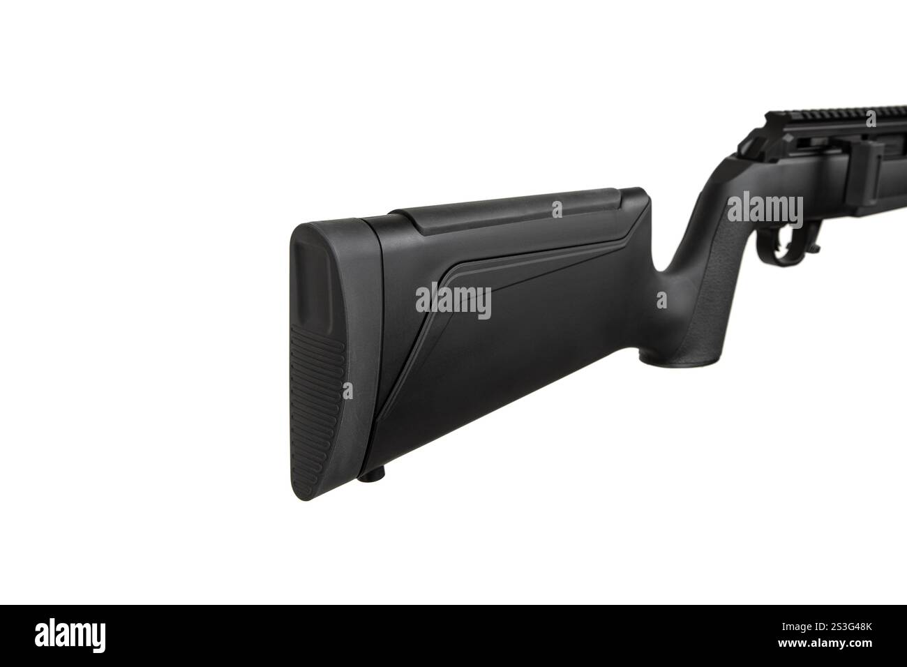Stock of a small-caliber sports rifle, black synthetic material ...