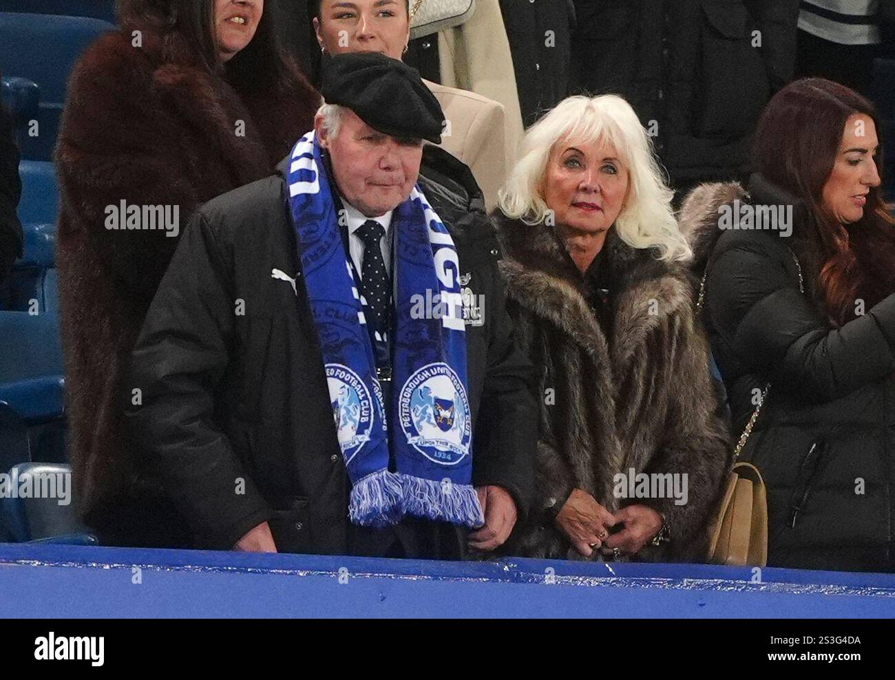 Peterborough United Director of Football Barry Fry with wife Kirstine ...