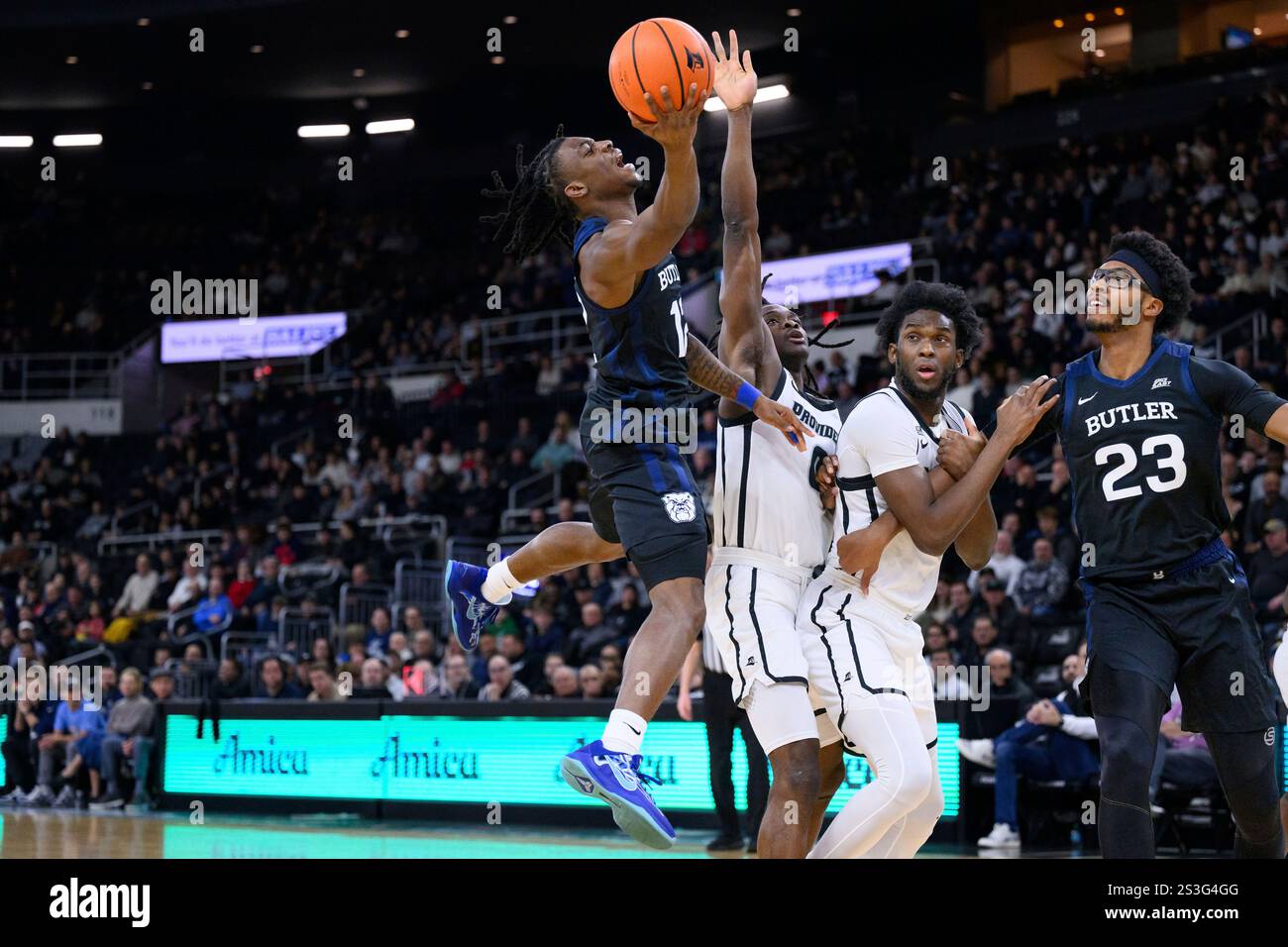 PROVIDENCE, RI - JANUARY 08: Butler Bulldogs guard Kolby King (12 ...