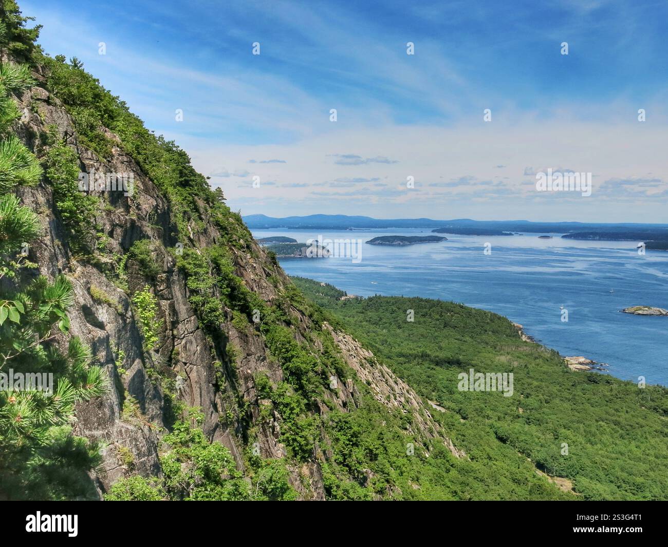 Precipice Trail Acadia National Park Rock Ledge and Atlantic Ocean ...