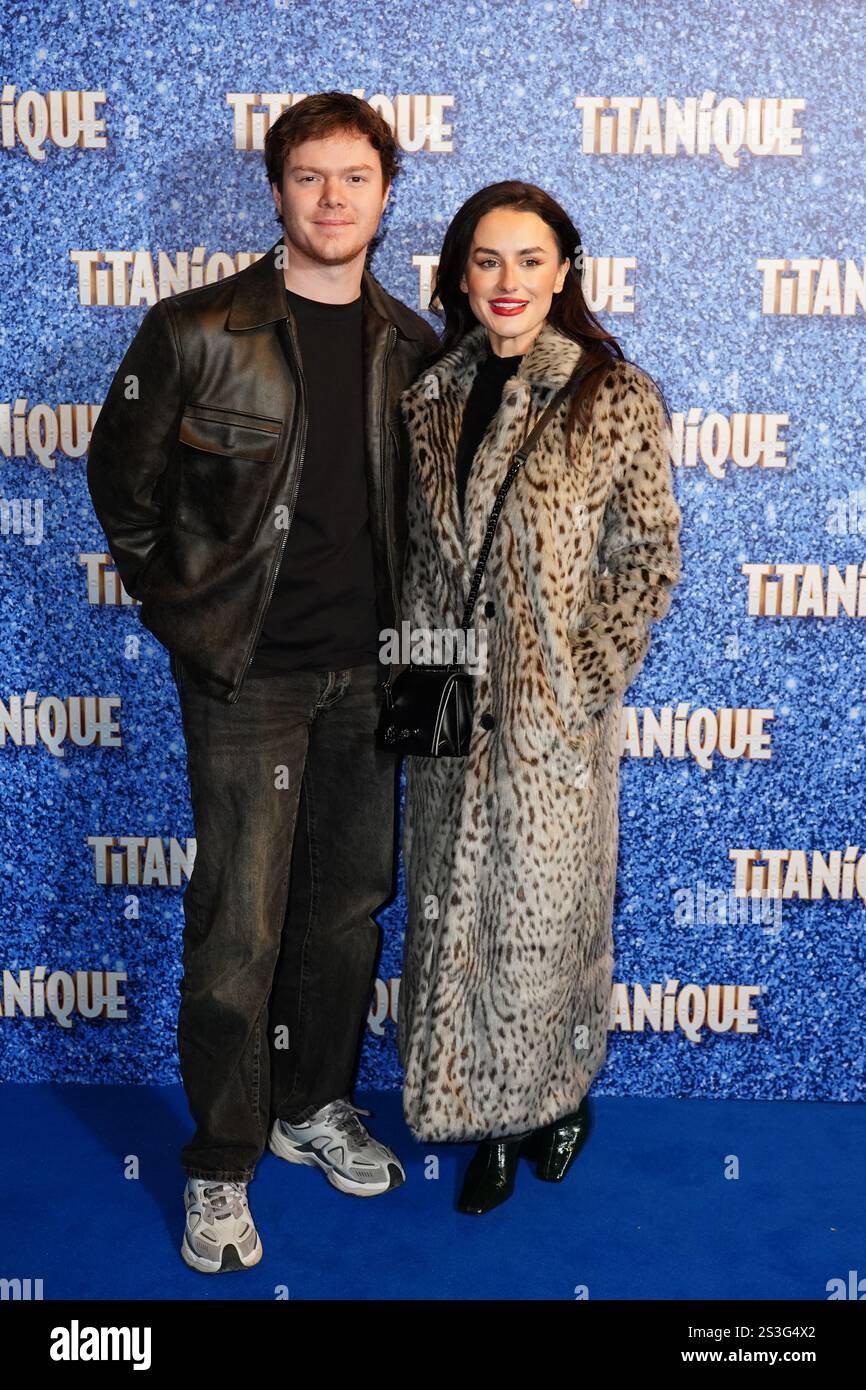 Ben Joyce and Amber Davies attend the opening night of Titanique at ...