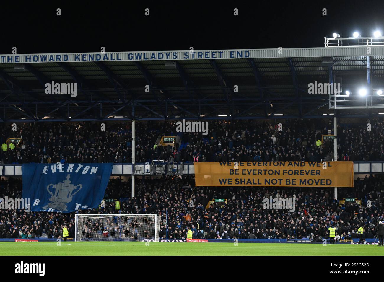 Liverpool, UK. 09th Jan, 2025. Everton tifos on display during the ...
