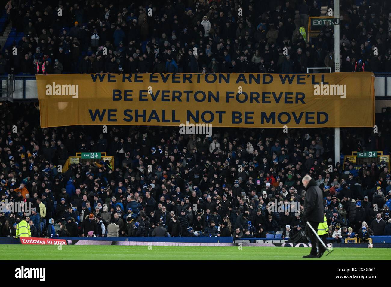 Everton tifos on display during the Emirates FA Cup 3rd Round match ...