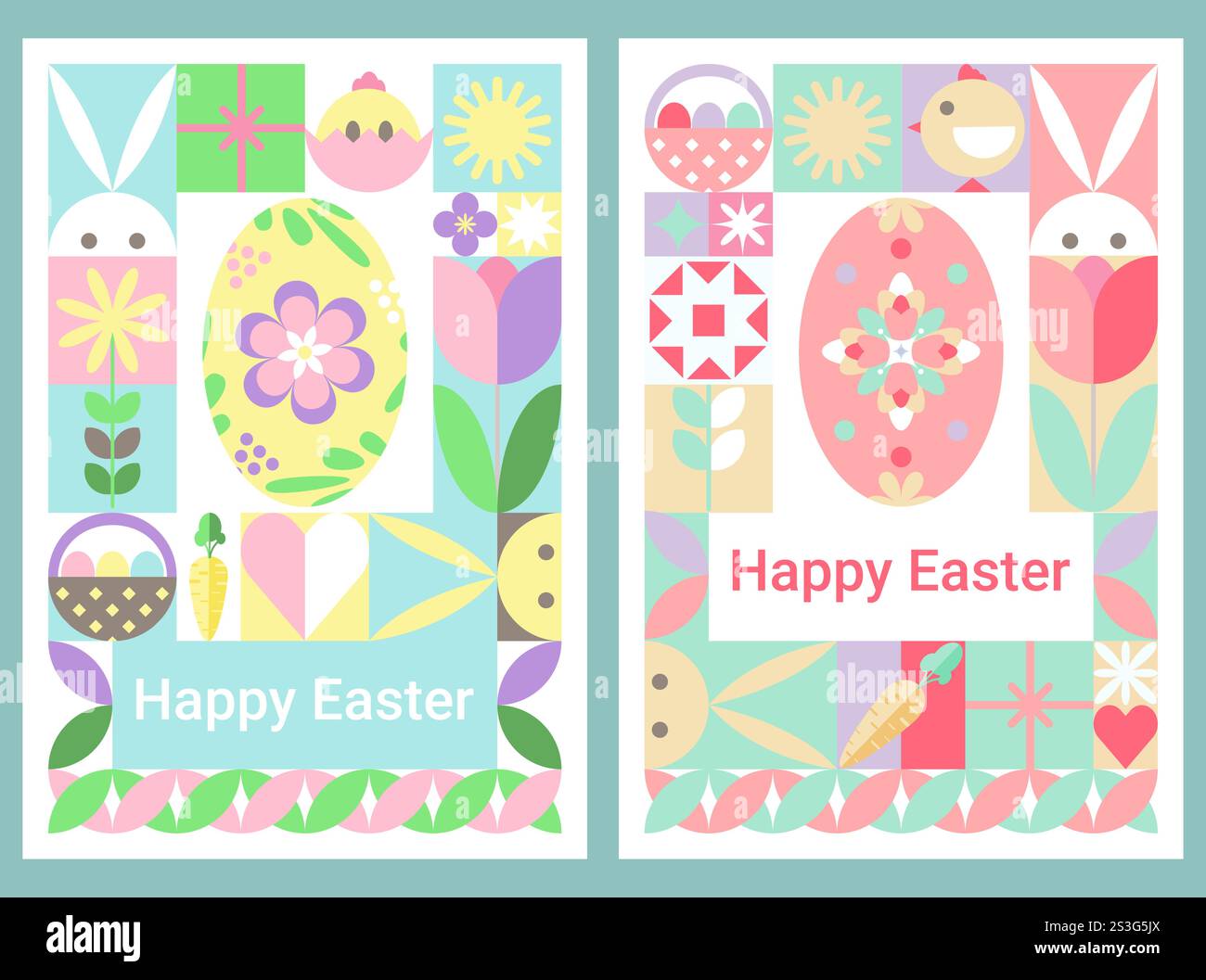 Happy easter banner trendy Stock Vector Images - Alamy