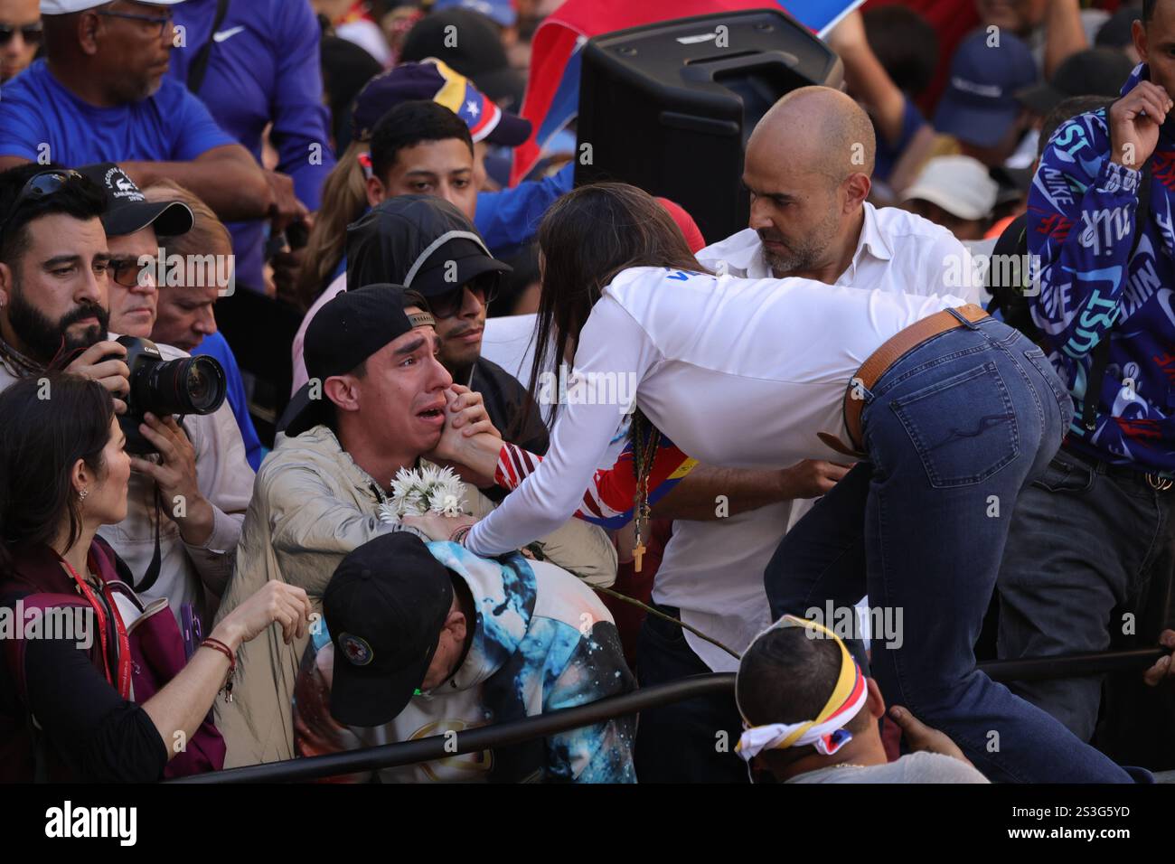 Caracas, Venezuela. 09th Jan, 2025. Venezuelan opposition leader Maria ...