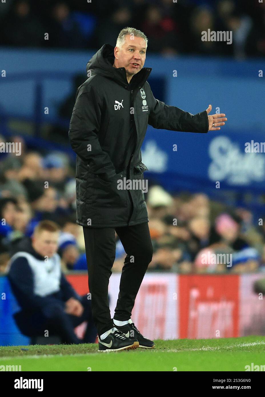 Liverpool, England, 9th January 2025. Darren Ferguson manager of ...